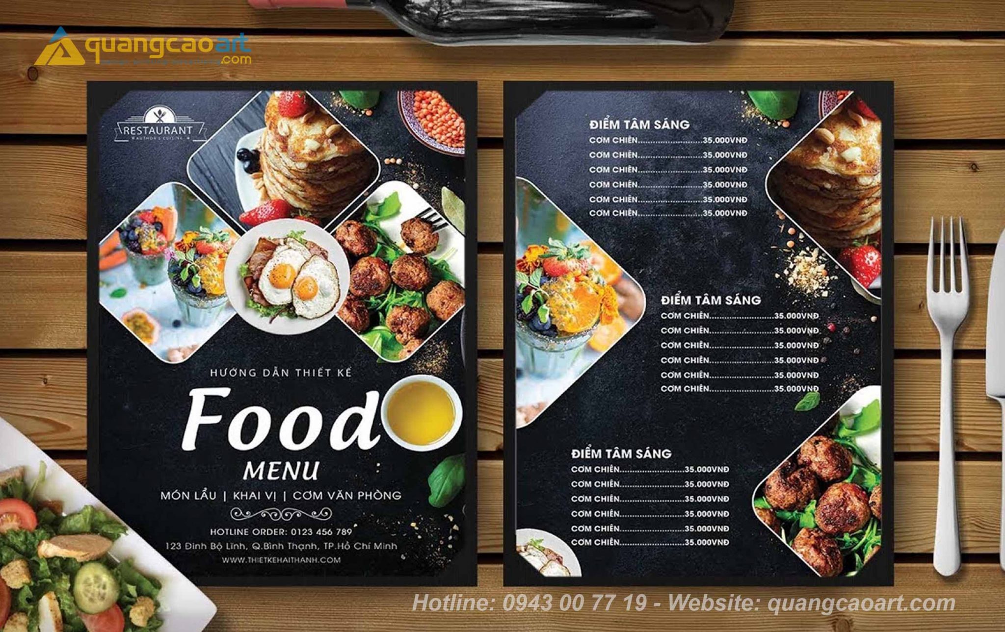 Thiết kế menu tại bình dương cho nhà hàng quán cà phê chuyên nghiệp