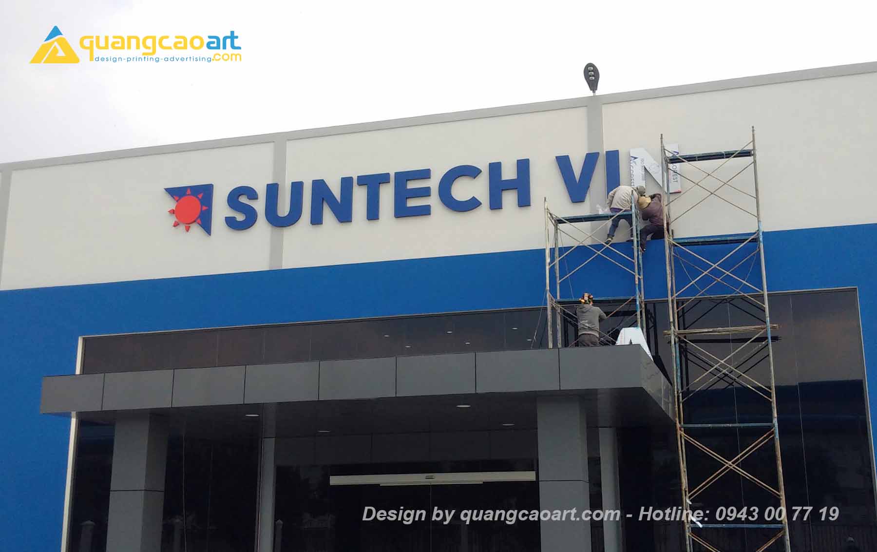 Thi công bảng hiệu công ty SUNTECH VINA